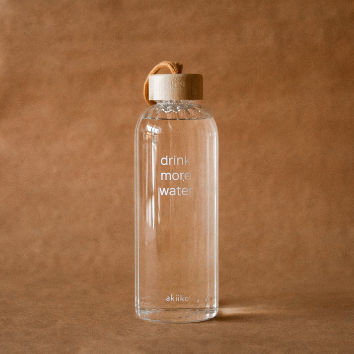 Glass Water Bottle Default Title – Eco Cotton Product | A... – akiiko